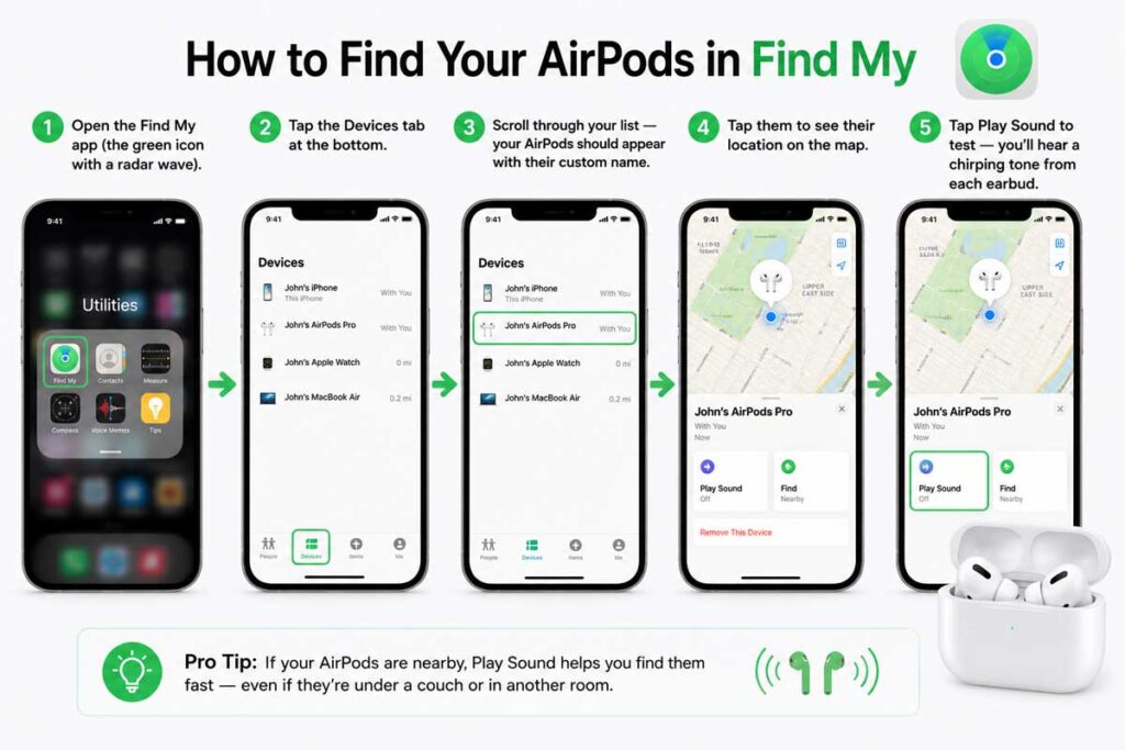 How to Add AirPods to Find My iPhone - (All Models + Easy Fixes ...