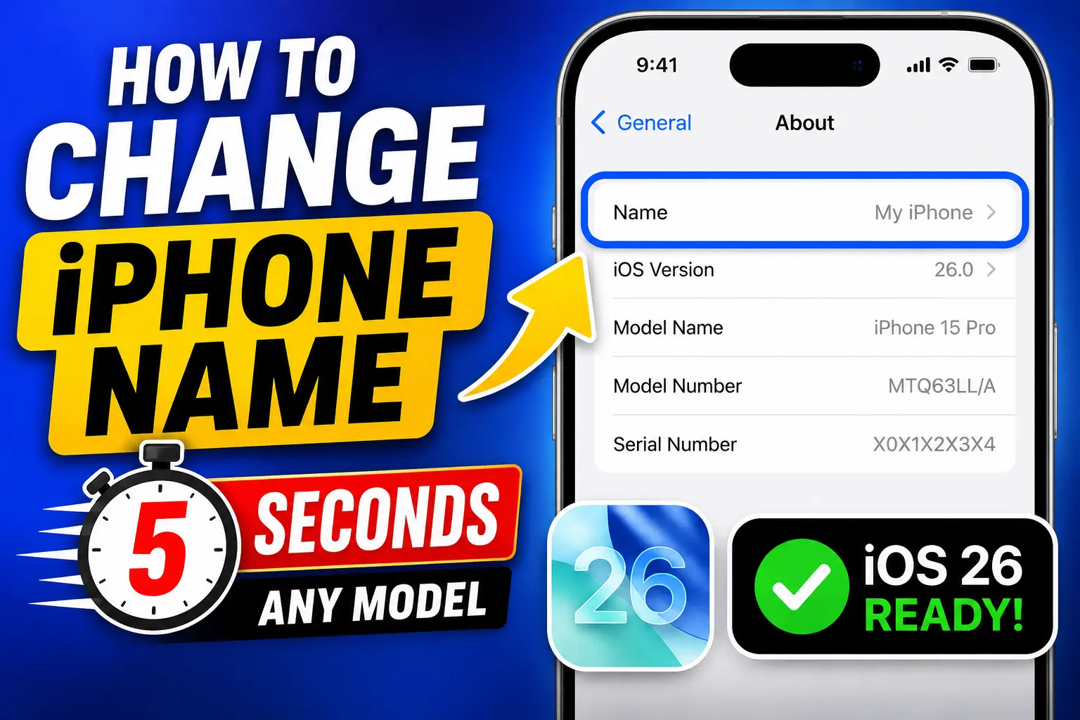 How to Change iPhone Name in 2026: Just 5 Seconds